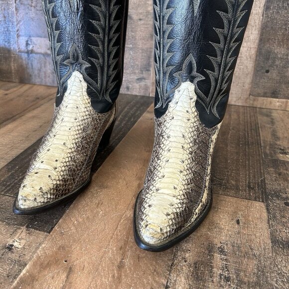 Tony Lama | Shoes | Tony Lama Vintage Snakeskin Western Cowboy Boots ...